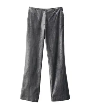 FORTE_FORTE Velvet Trousers With Belt Loops