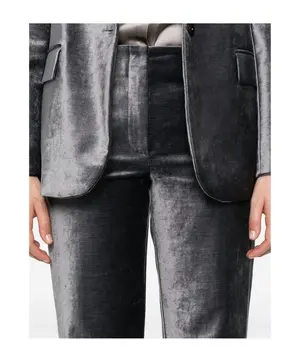FORTE_FORTE Velvet Trousers With Belt Loops