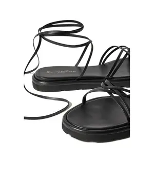 GIANVITO ROSSI Knot-decorated Leather Sandals