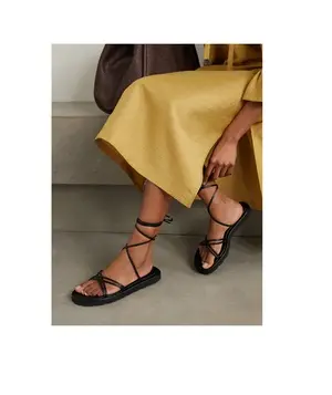 GIANVITO ROSSI Knot-decorated Leather Sandals