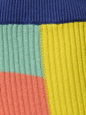 THE ELDER STATESMAN Color Block Flared Cotton Pants