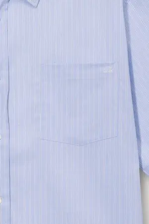 DUNST Oversized Striped Short Sleeve Shirt - Purple