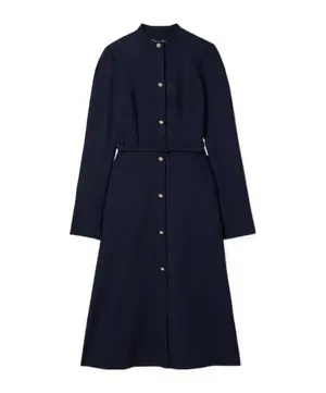 Oscar De La Renta Belted Wool-blend Midi Dress