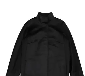 Max Mara Logo Long Sleeved Coat - Black