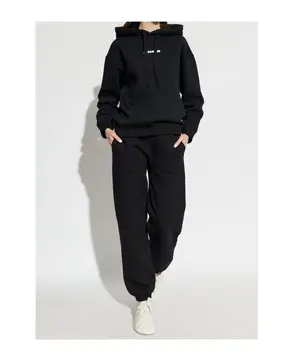 JIL SANDER Logo Print Hoodie - Black