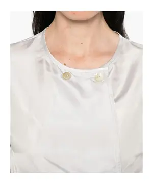 FORTE_FORTE Sleeveless Wrap Top With Mother-of-pearl Buttons