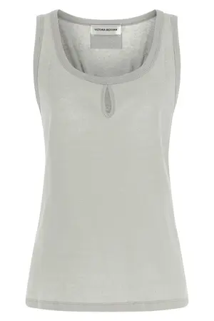Victoria Beckham Split Tank Top With Teardrop Cut-out