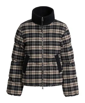 Varley Plaid Cotton Zip-up Coat