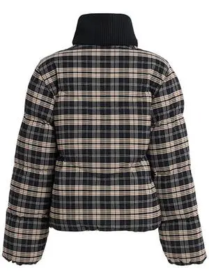 Varley Plaid Cotton Zip-up Coat