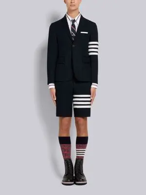 Thom Browne 4-bar Detail Chino Shorts - Navy Blue