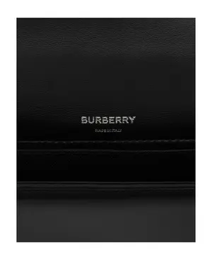 Burberry Lola Quilted Leather Mini Shoulder Bag With Tb Logo - Black
