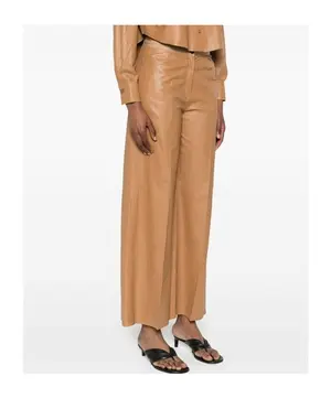 FORTE_FORTE High-waisted Wide-leg Trousers