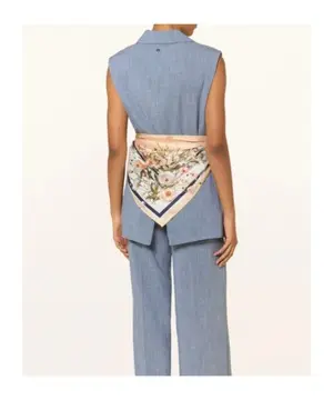 Liu Jo Sleeveless Vest With Scarf Detail - Blue