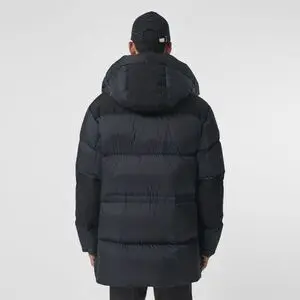 Burberry Logo Appliqué Nylon Puffer Coat
