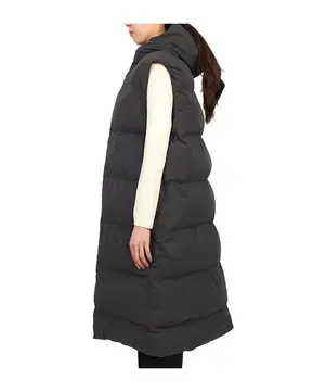 Studio Nicholson Hooded Sleeveless Cotton-padded Long Jacket - Black