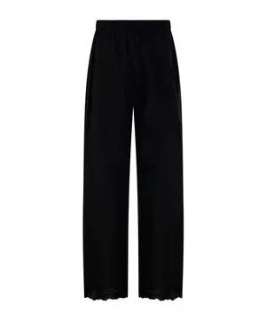 BY MALENE BIRGER High-waisted Wide-leg Pants With Fan-shaped Hem
