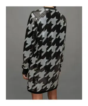 ALLSAINTS Juela Toni Sequin Houndstooth Dress