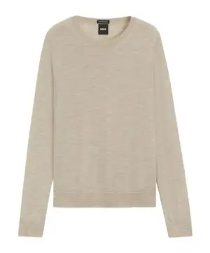 Hugo Boss Crew Neck Long Sleeve Sweater - Nude