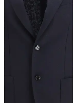 LARDINI Single-breasted Jacket - Black