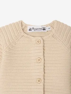 Bonpoint Button Round-neck Cardigan