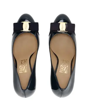 FERRAGAMO Navy Blue Bow High Heels