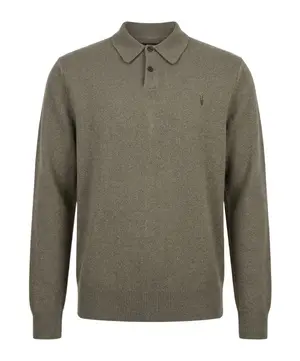 ALLSAINTS Long-sleeved Polo Shirt - Splinter Brown