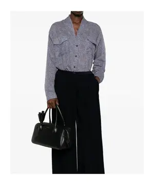 FORTE_FORTE Printed Long Sleeve Shirt - Gray