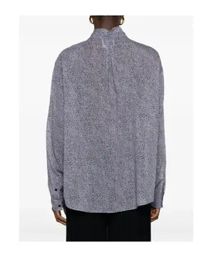 FORTE_FORTE Printed Long Sleeve Shirt - Gray