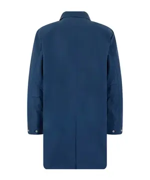 K-WAY Poirol Long Buttoned Coat - Blue