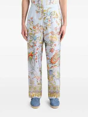 Etro Wide-leg Printed Trousers - Multicolor