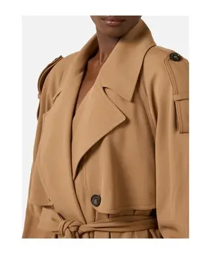 Elisabetta Franchi Flowing Gabardine Trench Coat