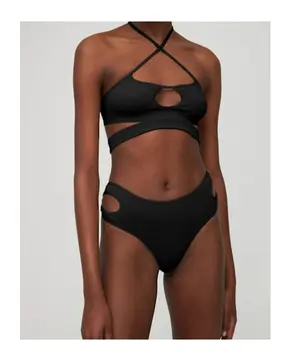 ANDREĀDAMO Ribbed Jersey Cut Out Thong