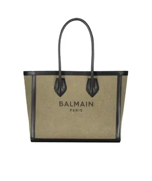 Balmain Logo Lettering Tote Bag - Brown