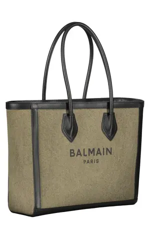 Balmain Logo Lettering Tote Bag - Brown