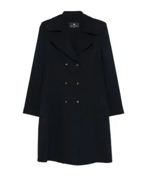 Etro Double-breasted Coat With Gold Buttons
