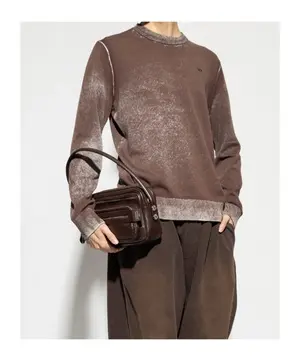 DIESEL® K-laurent" Logo Embroidered Sweater - Brown