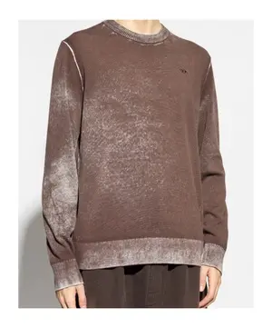 DIESEL® K-laurent" Logo Embroidered Sweater - Brown