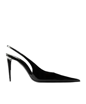 Saint Laurent Guermantes Slingback Heeled Pumps - Black