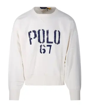 Polo Ralph Lauren Logo Crewneck Sweatshirt - White
