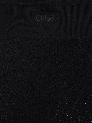 Chloé Honeycomb Knit Stretch Viscose Pants