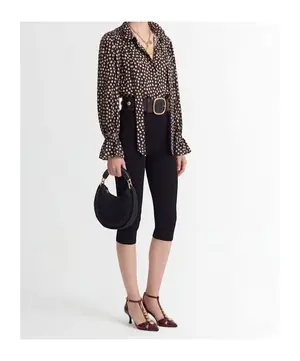 Chloé Honeycomb Knit Stretch Viscose Pants