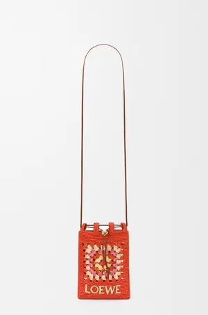 Loewe Crocheted Raffia Drawstring Bag