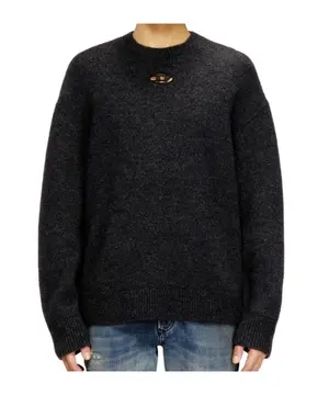 DIESEL® K-areeso Logo Cut-out Sweater - Black