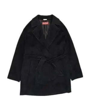 Max Mara Lapel Belted Coat - Black