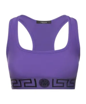 Versace Stretch Tech Greca Sport Bra - Blue