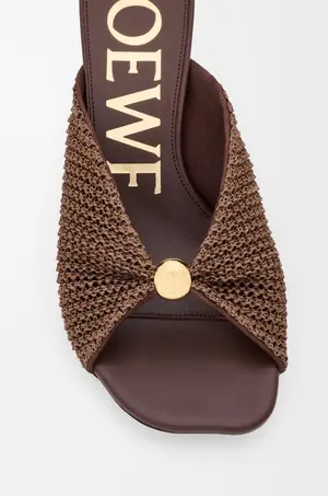 Loewe Raffia Effect Sandals With Logo Detail
