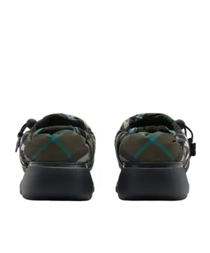 Burberry Checked Padded Slippers - Black
