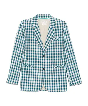 FORTE_FORTE Cotton Gingham Oversized Jacket