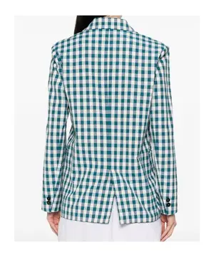 FORTE_FORTE Cotton Gingham Oversized Jacket