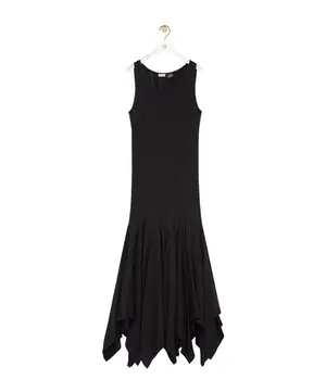 Loewe X Paula's Ibiza Handkerchief-hem Midi Dress